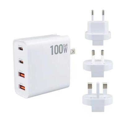 中国 100WUSBC充電器 2 Pd 100W 30WタイプC Qc 3.0 2 USBポート スーパー急速充電 携帯電話 ホームプラグ 旅行アダプター ウォール充電器 販売のため