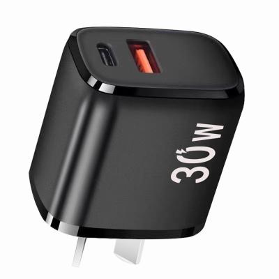 China 30W Duurzame Dual Port QC PD 3.0 Power Adapter Dubbele Fast Plug USB C Wandoplader Usb Charging Block voor I Phone Te koop