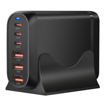 Cina XZH CD04 Led Display Gan Tech 6 porte Multi 120w Gan Super Mobile Fast Usb Phone Charger per cellulari Macbook Laptop in vendita