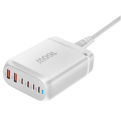 Cina XZH CD04 Led Display Gan Tech 6 porte Multi 120w Gan Super Mobile Fast Usb Phone Charger per cellulari Macbook Laptop in vendita