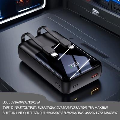 Κίνα 2024 ΝΕΟ 20000mAh 35W Super Fast Charging Power Banks με LED οθόνη Ενσωματωμένο σε διπλές καλωδιακές ηλεκτρικές τράπεζες και σταθμούς ηλεκτρικής ενέργειας προς πώληση
