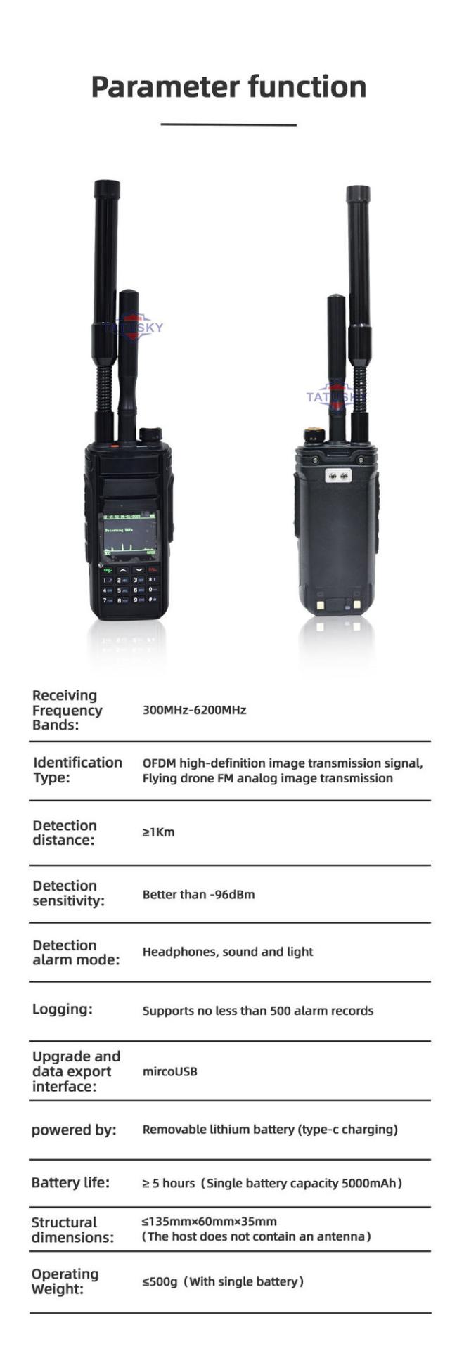 Portable Drone Detector comparison with other security devices