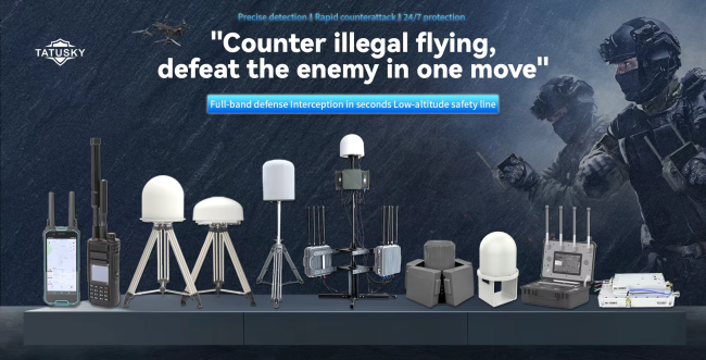 Portable Anti-Drone System showing compact design with display panel