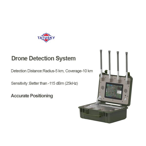 Quality 1.4GHz 2.4GHz Portable Drone Detector With 10km Full Band Black White Remote for sale