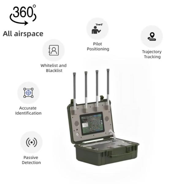 Quality Portable Anti Drone Jammer System With 10KM Range 100MHz–6.2GHz Detection for sale