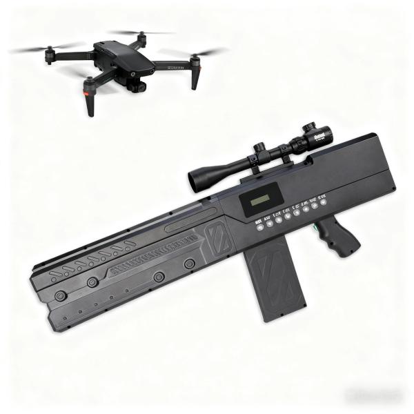 Quality Gun Type Anti Drone Device With 3KM Range Portable Jammer Handheld 900M 1.2G 1 for sale