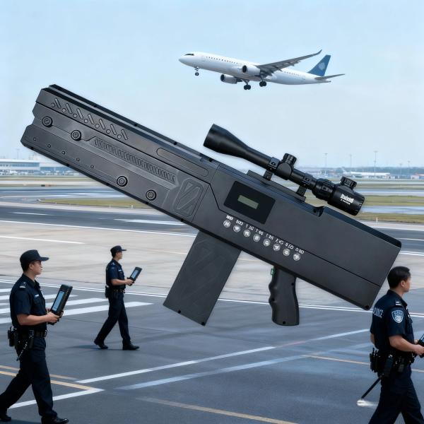 Quality Gun Type Anti Drone Device With 3KM Range Portable Jammer Handheld 900M 1.2G 1 for sale