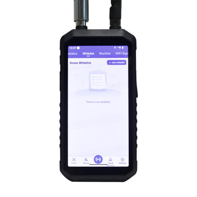 Handheld drone detector side view