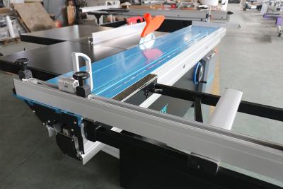China Woodworking with 8KW Double Blade Sliding Table Saw and 0-45° Blade Tilting Adjustment for sale