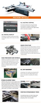 China 20mm Scorning Saw Bore Diameter Precision Wood Cutting Sliding Table Saw Machine for sale