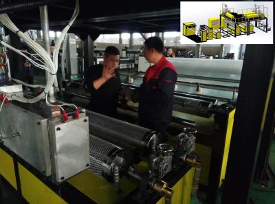 China HDPE LDPE LLDPE 5 Layers Bubble Wrap Making Machine 38CRMOLA Screw Material , Polyethylene Bubble Film for sale