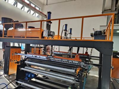 Cina Horizontal Type Plastic Nylon Film Extruder Machine 0.015 - 0.07mm Thickness 2000width in vendita