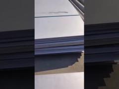 Stainless steel plate under sunlight