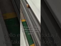 Up close viewing of stainless steel plates