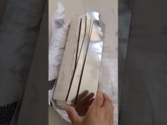 Display of small stainless steel sheets