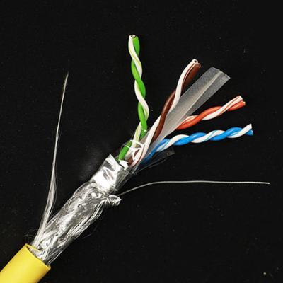 China LSZH 23AWG Cat6 Shielded Cable STP SSTP High Performance Pure Bare Copper for sale