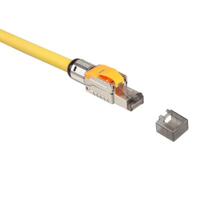 China LSZH Ethernet Cat 8 Lan Cable S/FTP 22AWG Double Shielded Yellow Color for sale