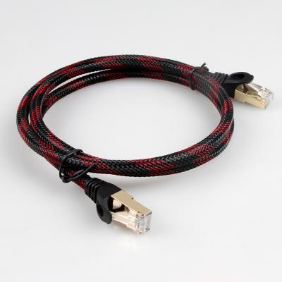 China AWG 28 Rood Zwart Gevlecht Lan Cable, het Koordkat 7 van het Hoge snelheids Stabiele Flard Te koop