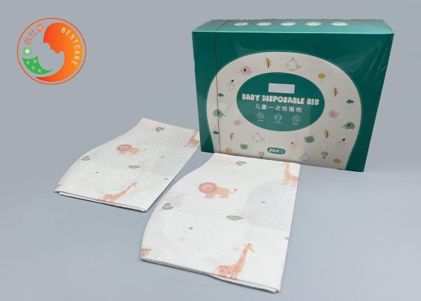 Quality Customize Disposable Toddlers Feeding Bibs Dribble Assorted Colors Restaurant for sale