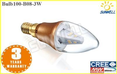 China 3w Glass Shape LED Candle Bulb E14 Chandelier Epistar Led Chips for sale