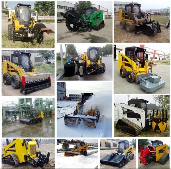 Quality Hydrostatic Four-wheel Drive Mini Wheel Backhoe Skid Steer Loader with Yanmar for sale