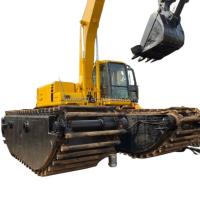 Quality Directly Crawlerl Excavator Japan Long Boom Amphibious Pontoon Used Digger PC200 for sale