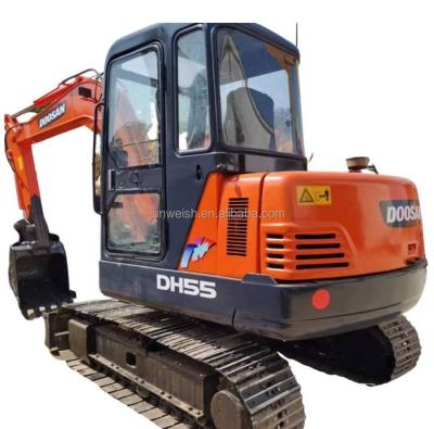 Cina Mini scavatore idraulico Doosan DH55 con ore di lavoro basse a prezzi accessibili in vendita