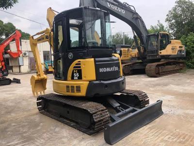China Moving Type Crawler Excavator Used Komatsu PC55 Second Hand Digger Construction Machinery for sale