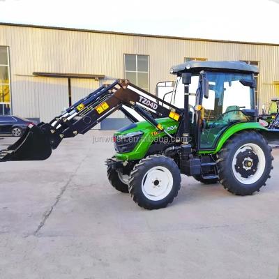 China MAP 4*4 Wheel Drive 50 HP Tractor with Front End Loader and Backhoe Loader Lawn Mower for sale