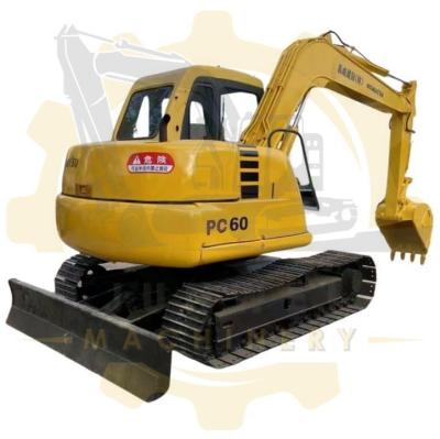 China Komatsu PC60 Crawler Excavator with Maximum Digging Depth 3275mm and 6TON Operating Weight for sale