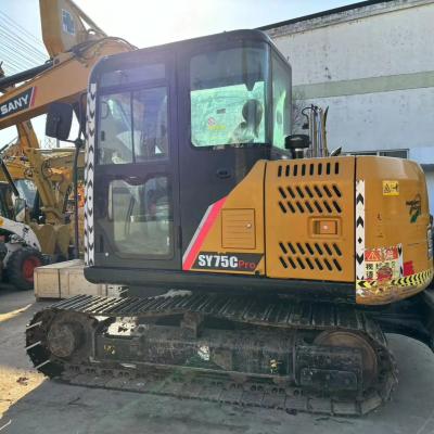 Cina Altezza massima di scavo 3350mm Sany SY75c SY55 SY60 SY75 SY95 Mini escavatore per il mercato in vendita