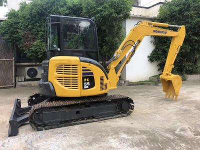 Китай Использованный Komatsu PC55MR-2 мини-экскаватор 5 тонн с максимальной глубиной копания 3275 мм продается