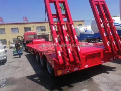 Cina HOWO Lowboy 3 asse 60t 70t 80t Heavy Duty Hydraulic Gooseneck Detachable Low Loader Truck/Lowbed/ Lowboy Low Bed Semi-Trailer in vendita