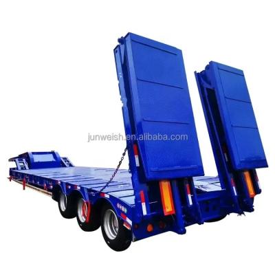 Cina Usato 3 assi 60t 70t 80t Heavy Duty idraulico collo di gallina staccabile Low Loader Truck/Lowbed/ Lowboy Low Bed Semi-Trailer in vendita