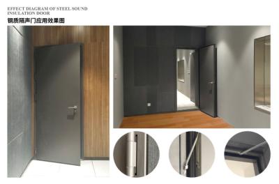 Cina 40(+3)DB insonorizzante, rispettoso dell'ambiente, porte acustiche in acciaio per sala registrazione in vendita