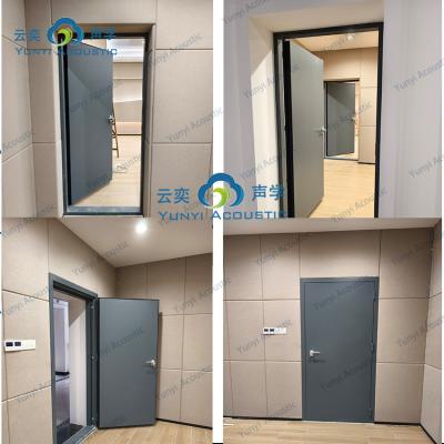 Cina 100 mm di spessore porta insonorizzante per uffici in legno grigio legno grano in polvere di rivestimento in vendita
