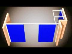No Rusting Aluminum Frame Partition Hanging Sound Blocking Partition Wall