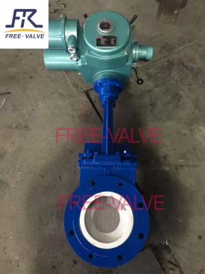 China electric ceramic lined knife gate valve for sale