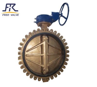 China Bronze Body Rubber Seat Wafer Butterfly Valve,Bronze Wafer Butterfly Valve with Lever for sale