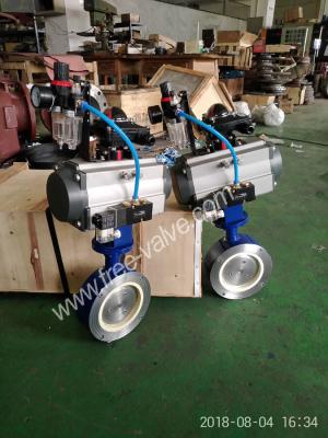 China Manual Ceramic Butterfly Valve, wafer type ceramic butterfly valve for sale