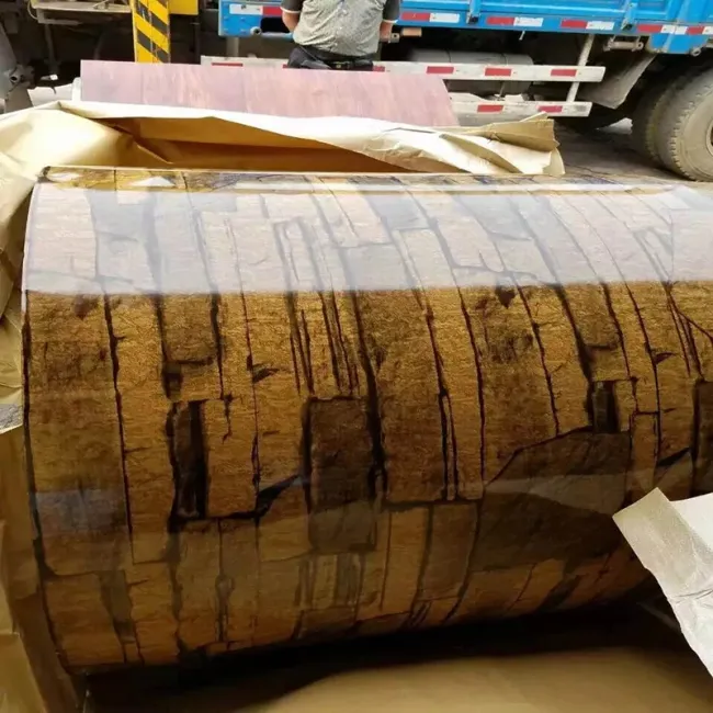 Wood Grain Pattern Printed Color Coated Steel Coil PPGI Roll