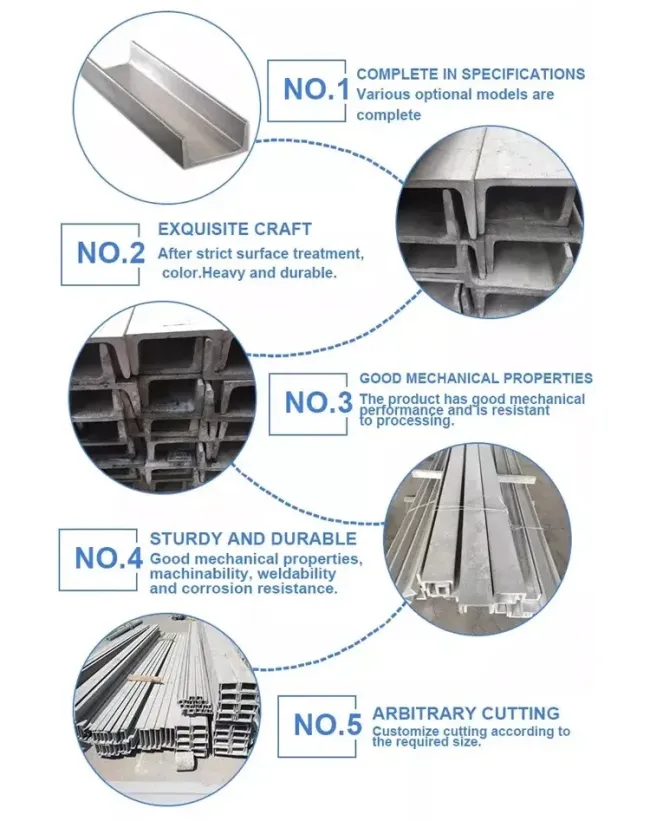 Steel Channel Sizes Structural Steel U Beam A36 Carbon Steel C Beam with Competitive Price