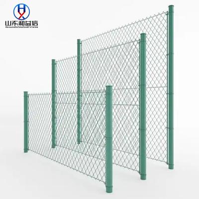 China Galvanized Diamond Wire Mesh Fence Outdoor Perimeter 3d Curved Welded Mesh Weaved Security for sale
