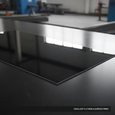 China Black glossy stainless steel sheet cold drawn process method excellent flatness and surface finish for fabrication needs for sale