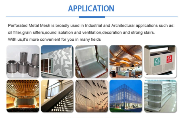 Ss Aluminum Galvanized Perforated Metal Sheet Filter Mesh Etching Punching Mesh