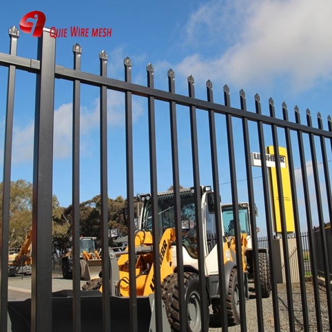 China factory security pre-galvanized steel tube wrought iron fence
