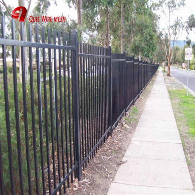 Residential Metal Steel Wrought Iron Ornamental Fence for Garden / Yard