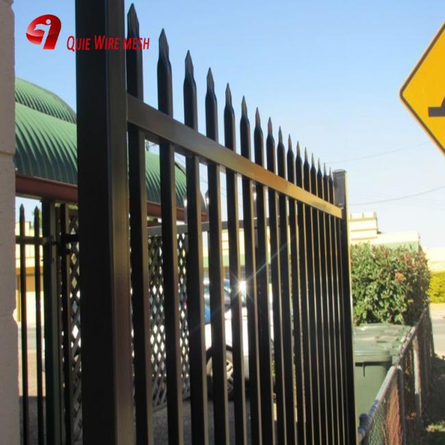 Residential Metal Steel Wrought Iron Ornamental Fence for Garden / Yard