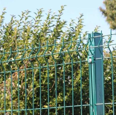 China 3d Curved Panel Welded Wire Mesh Garden Fence 1.8m High With Plastic Pvc Uv Slat with Custom for sale