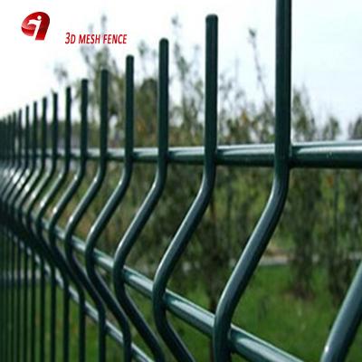 China 4ft X 6ft PVC Coated Welded Wire Mesh Panel With 3D Bending Curves Fencing v Curved Welded Mesh Fencing for sale